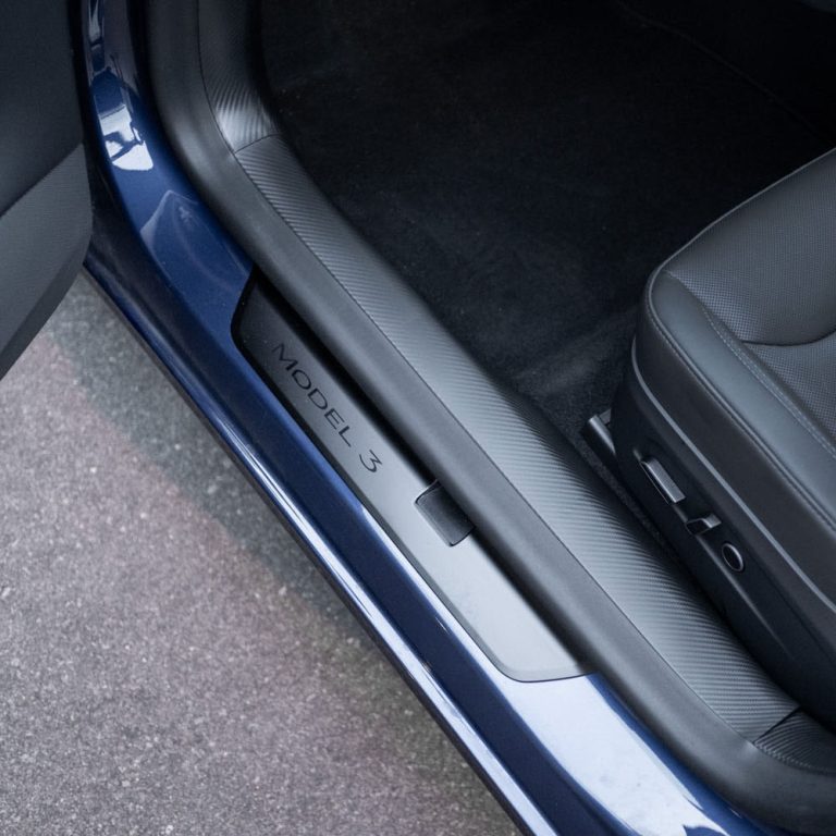 Model 3 Door Sill & Trunk Sill Guards – Carbon Fiber - Tesloid Canada